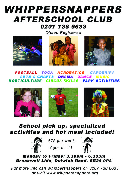 Afterschool club poster – Whippersnappers